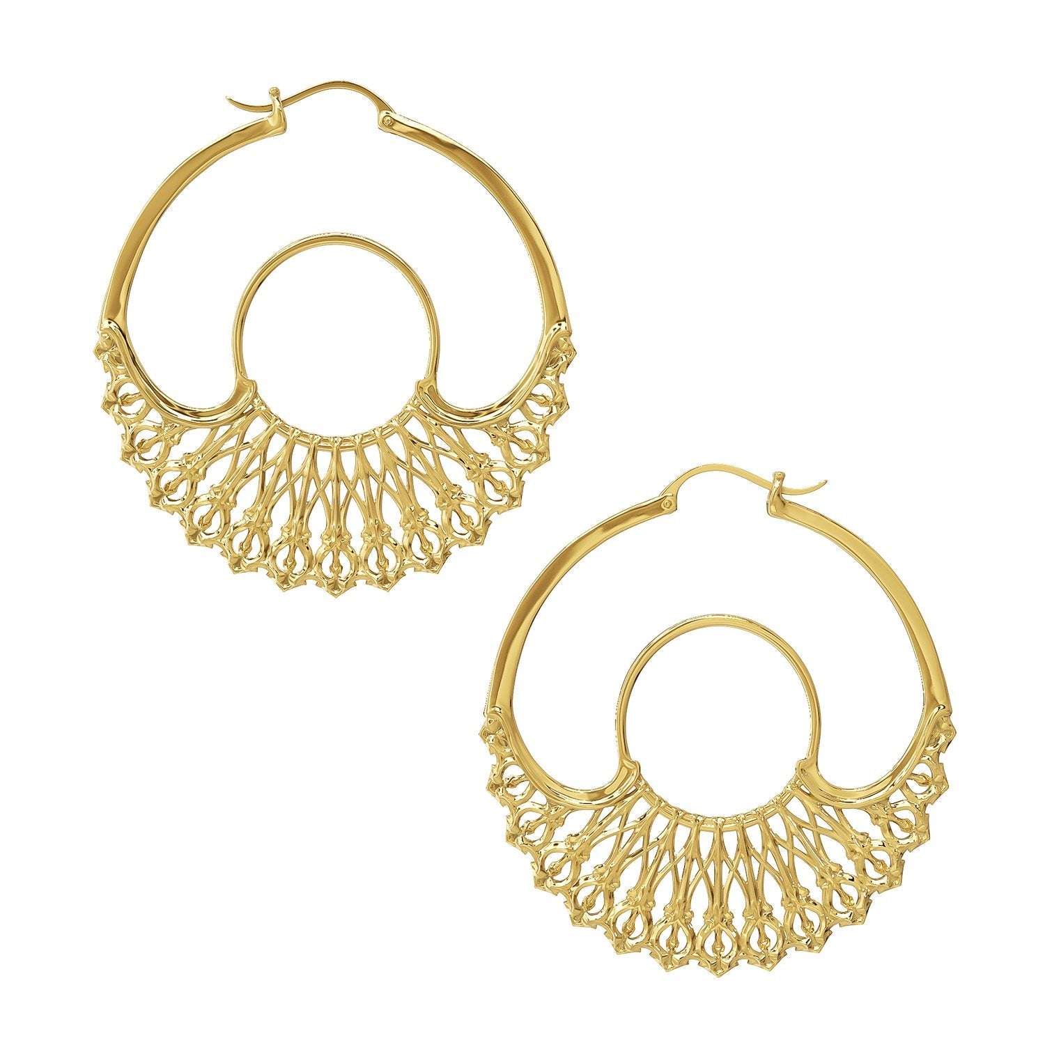 Iris Hoops Gold Large – Altar PDX