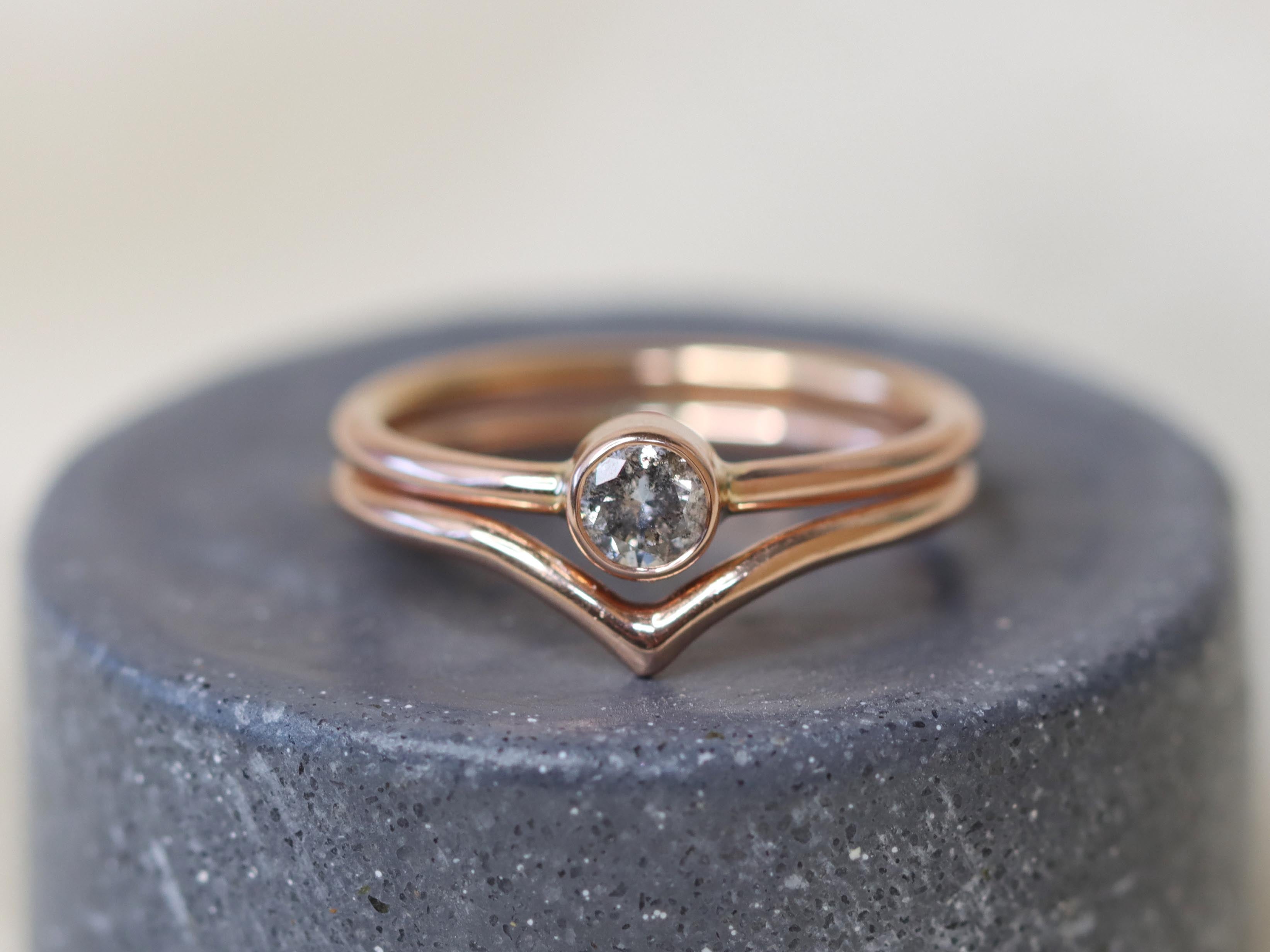 Bound Bridal Set - Salt and Pepper Diamond – Altar PDX