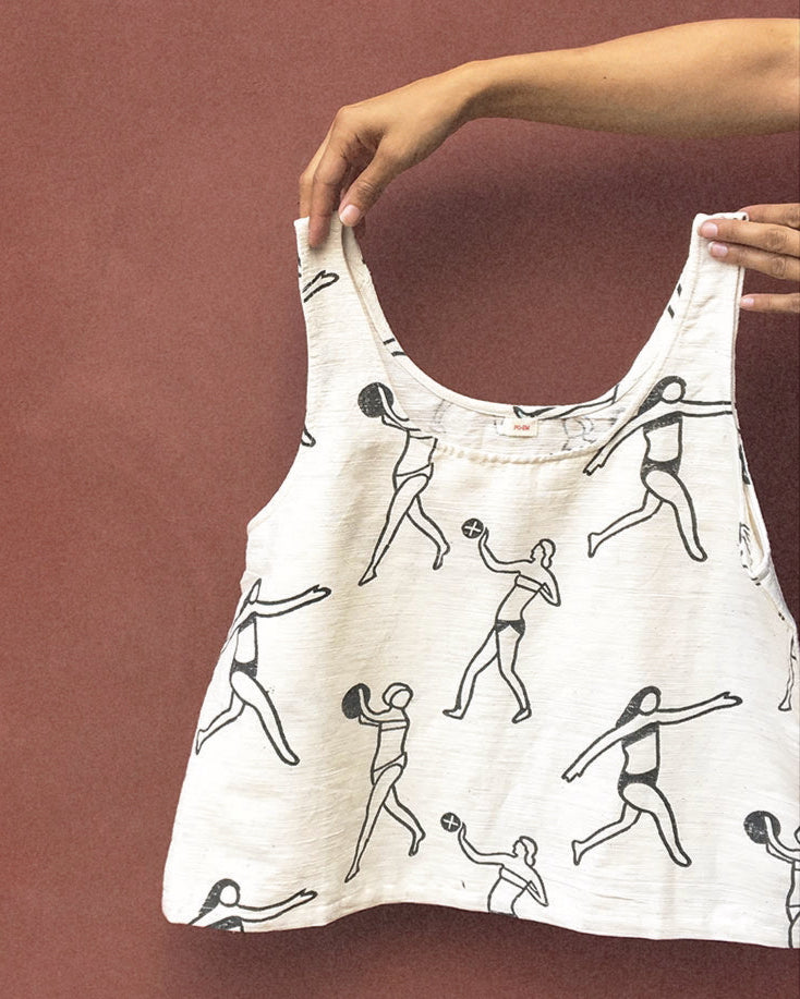Classic Cotton Tank Top in Villa Block Print – Altar PDX