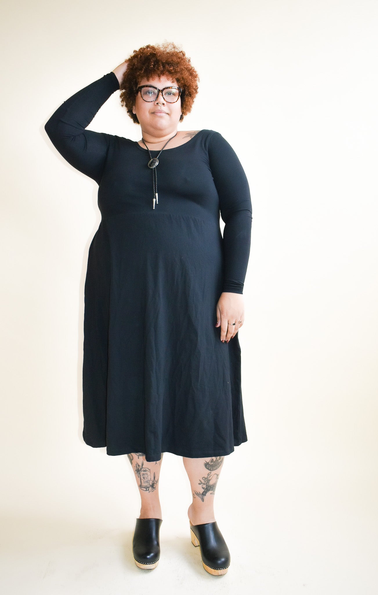 Altar Houseline Megumi Black Modal Longsleeve Dress – Altar PDX