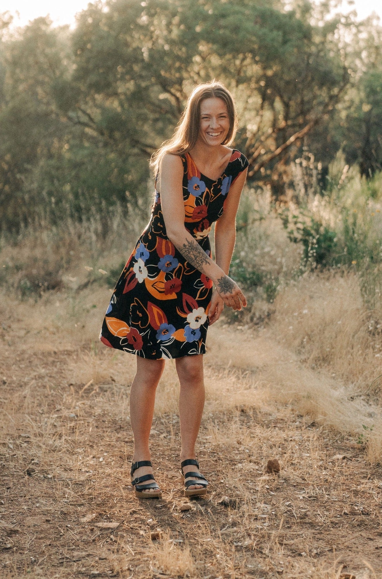 Archie Dress in Abstract Floral – Altar PDX