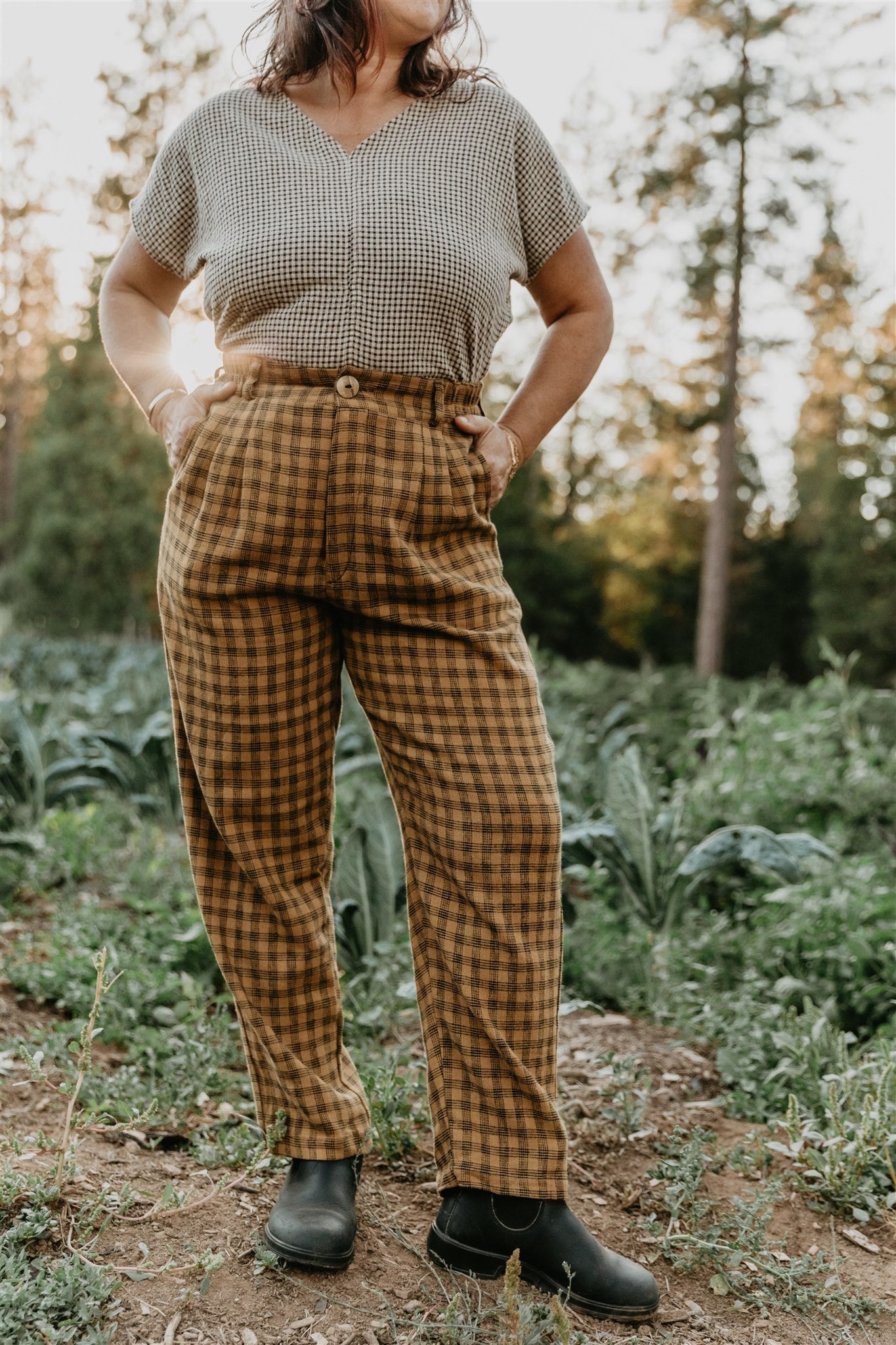 Perfect Pant in Brown Checker – Altar PDX