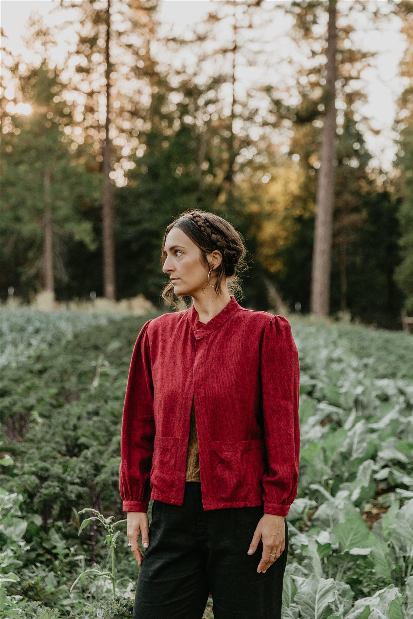 Jane Jacket in Ruby Checker – Altar PDX