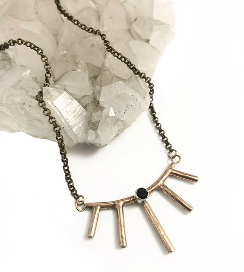 Mini Bronze Sunray Necklace – Altar PDX