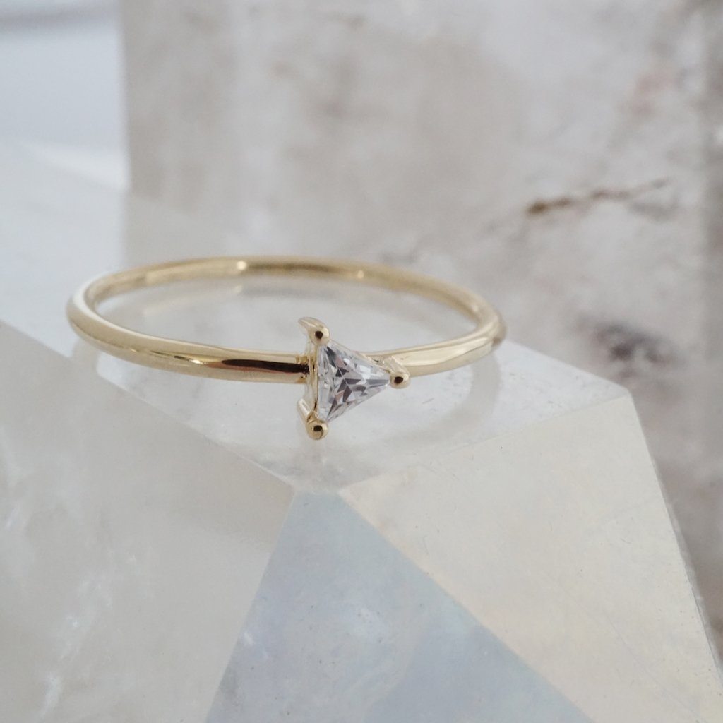 Triangle Solitaire Ring – Altar PDX