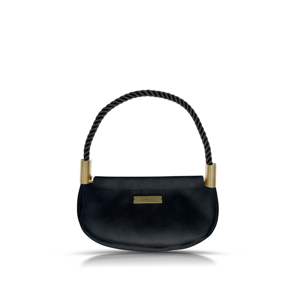 Clam Shell Bag in Black Leather – Altar PDX