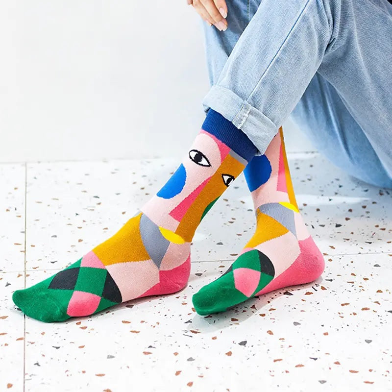 Abstract Art Socks from the Sock Panda (Adult Medium) – Altar PDX