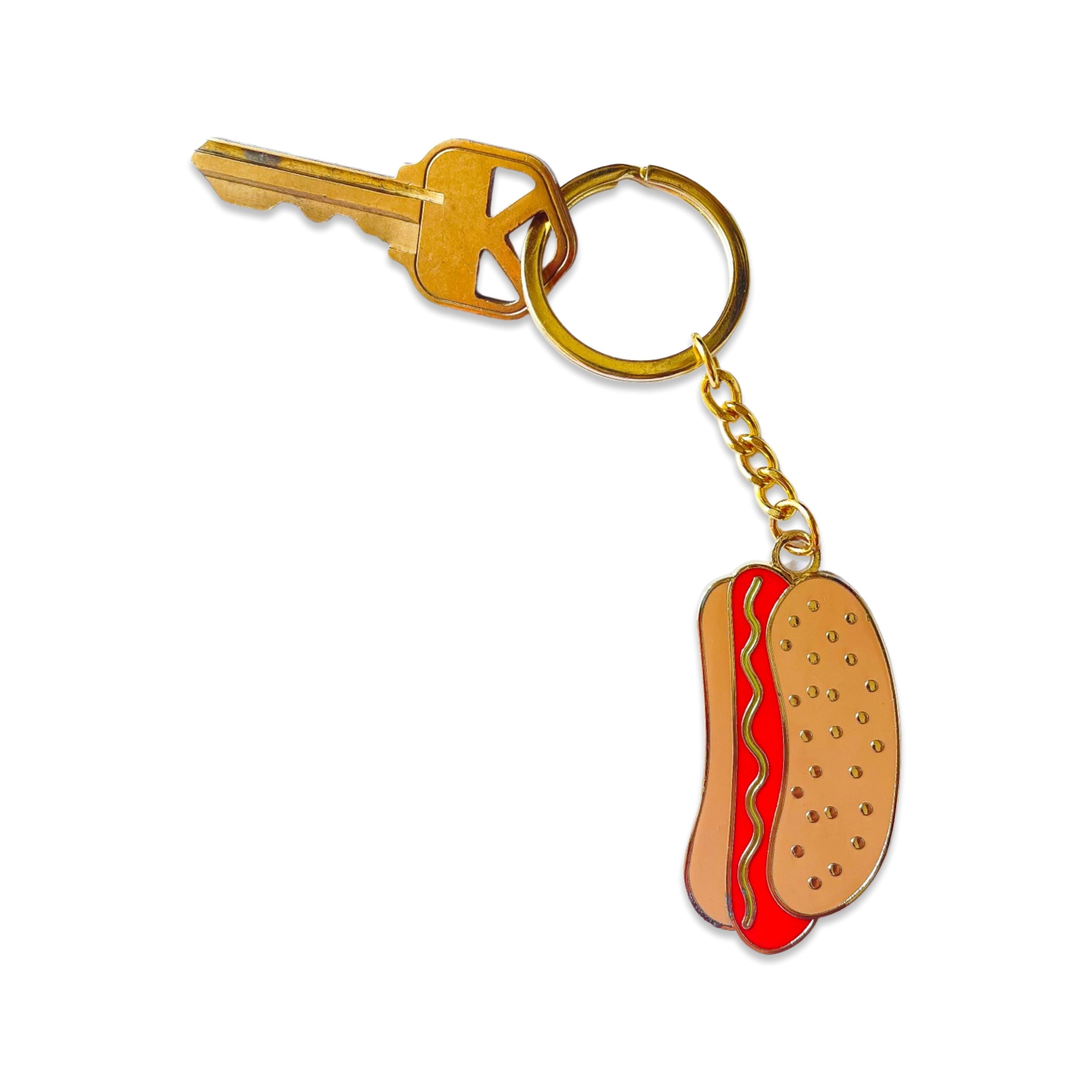 Hot Dog Enamel Keychain – Altar PDX