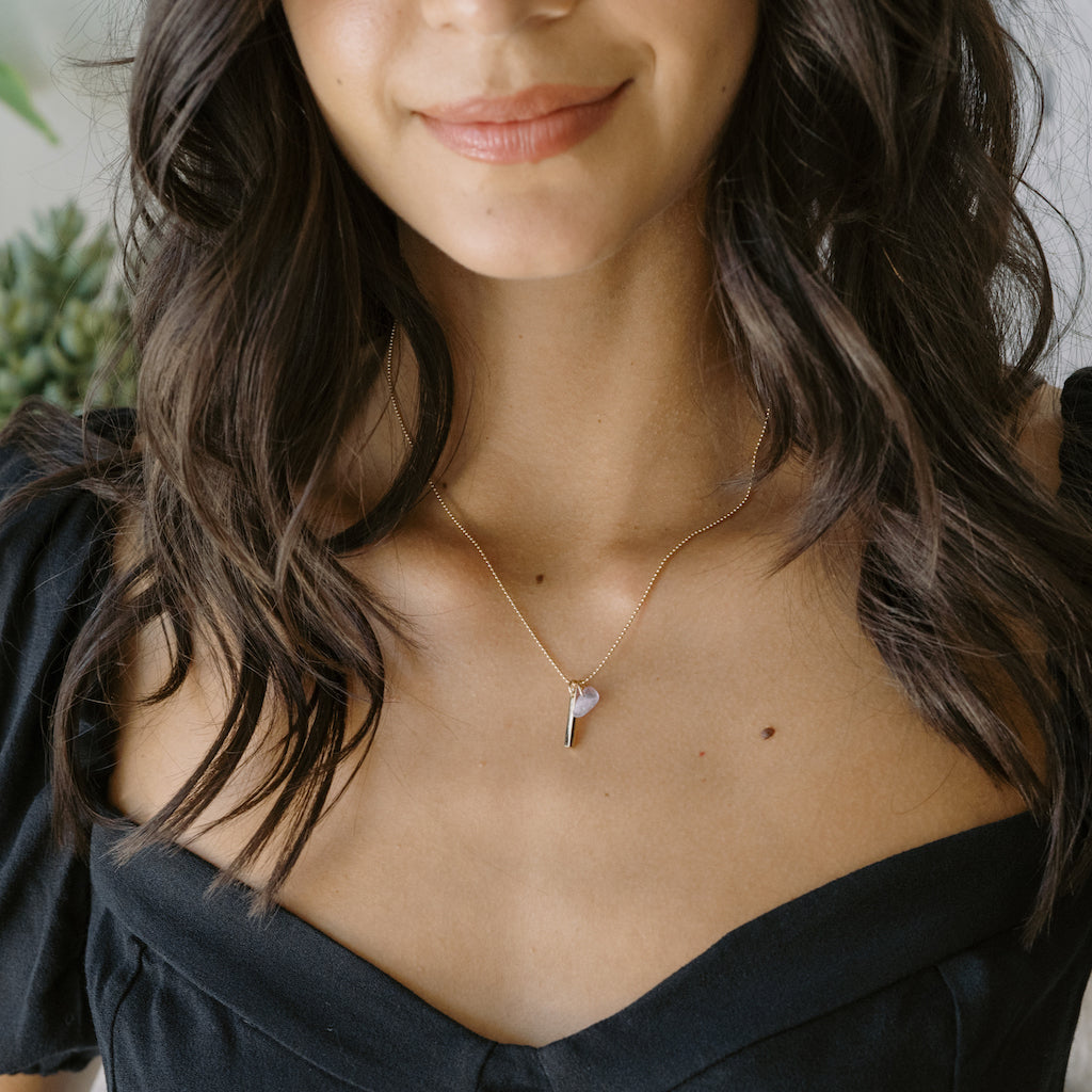 Karma Crystal + Bar Necklace – Altar PDX