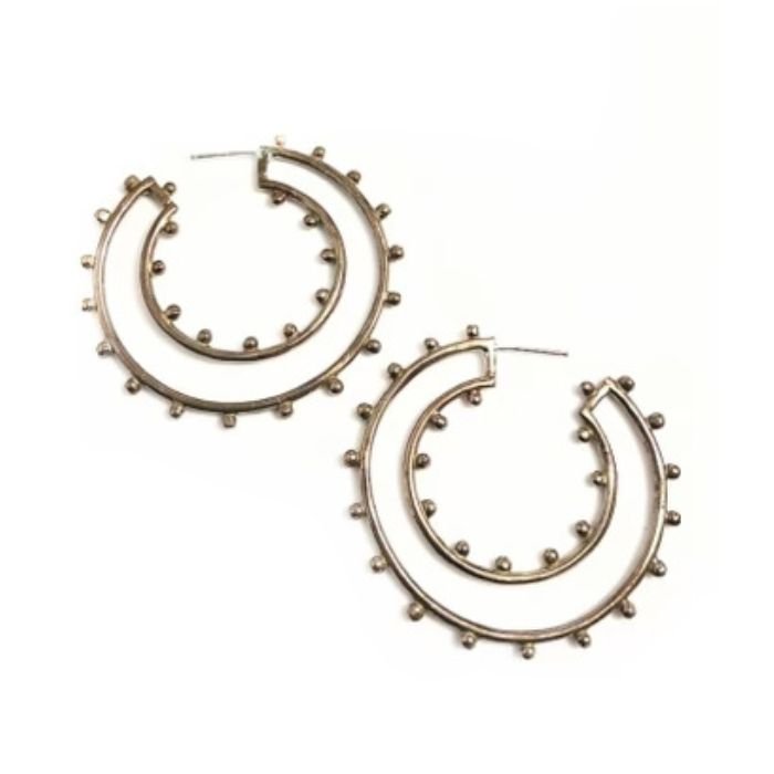 Bronze Doubled Up Hoops – Altar PDX