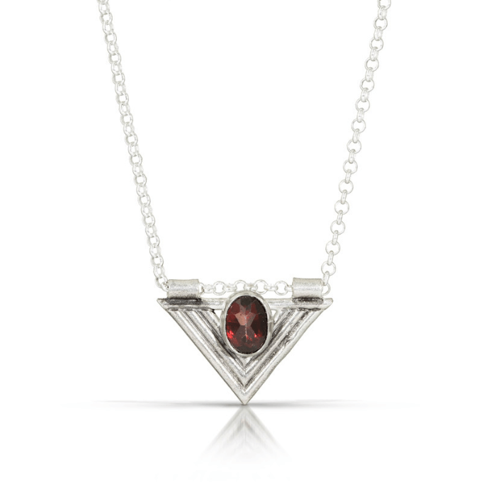 Garnet Trinity Necklace – Altar PDX